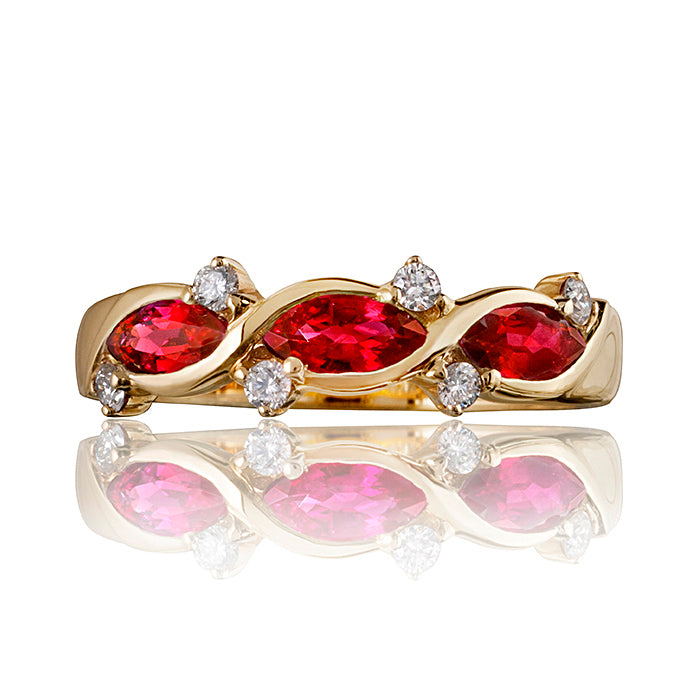 Honour Marquise Ruby & Diamond Ring – Woolfe Jewellery
