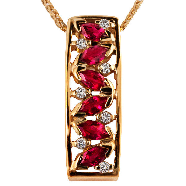 Ruby & Diamond Pendant – Woolfe Jewellery