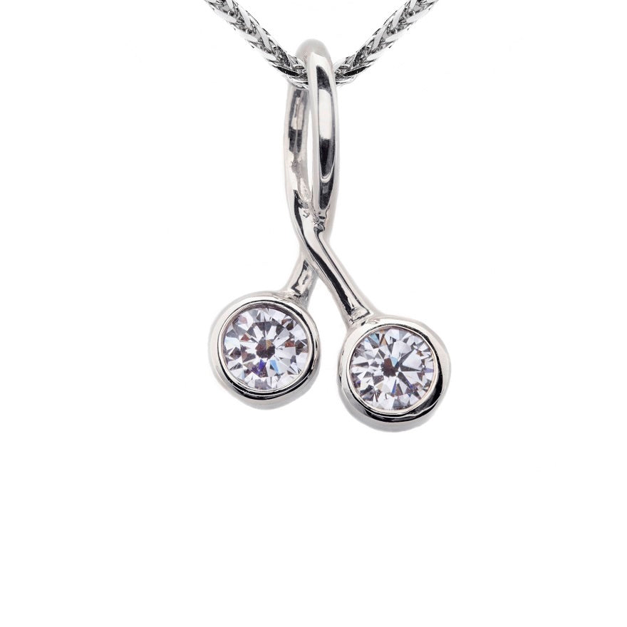 Diamond Cherries Pendant – Woolfe Jewellery